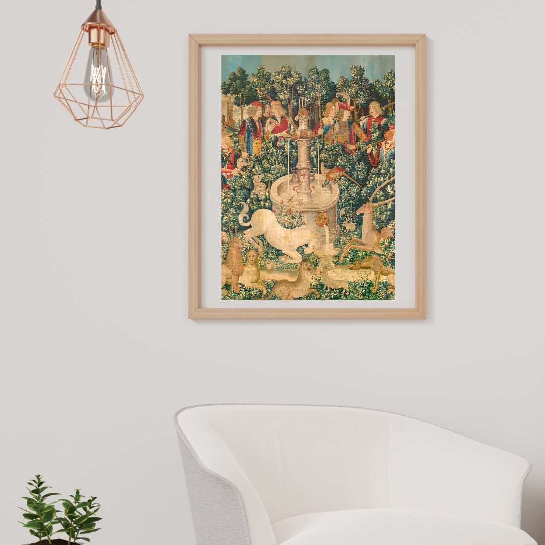 Vintage Medieval Unicorn Tapestry Printable Wall Art, Bundle of 6 - Etsy