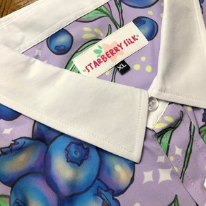 Blueberry Button up Shirt - Etsy