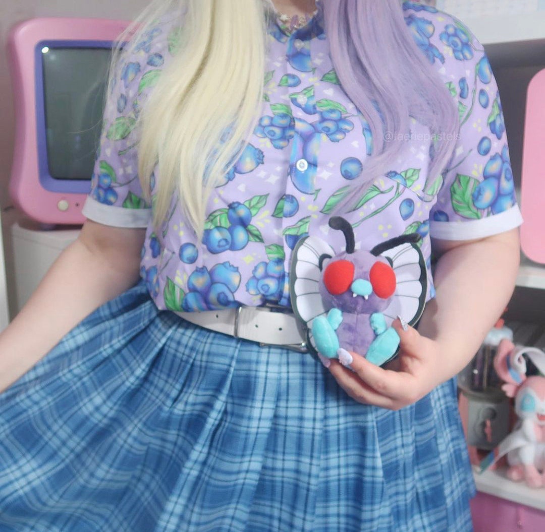 Blueberry Button up Shirt - Etsy