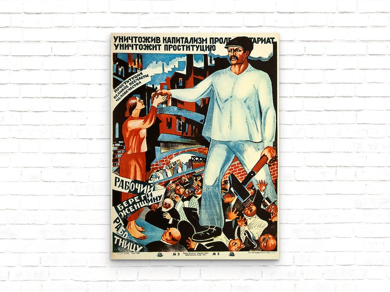 Soviet Anti-prostitution Vintage Propaganda Poster - Etsy
