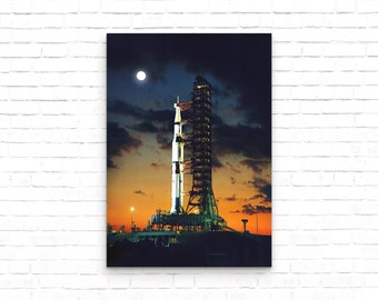 Saturn V Print Saturn Apollo Configuration Poster NASA Poster Rocket ...