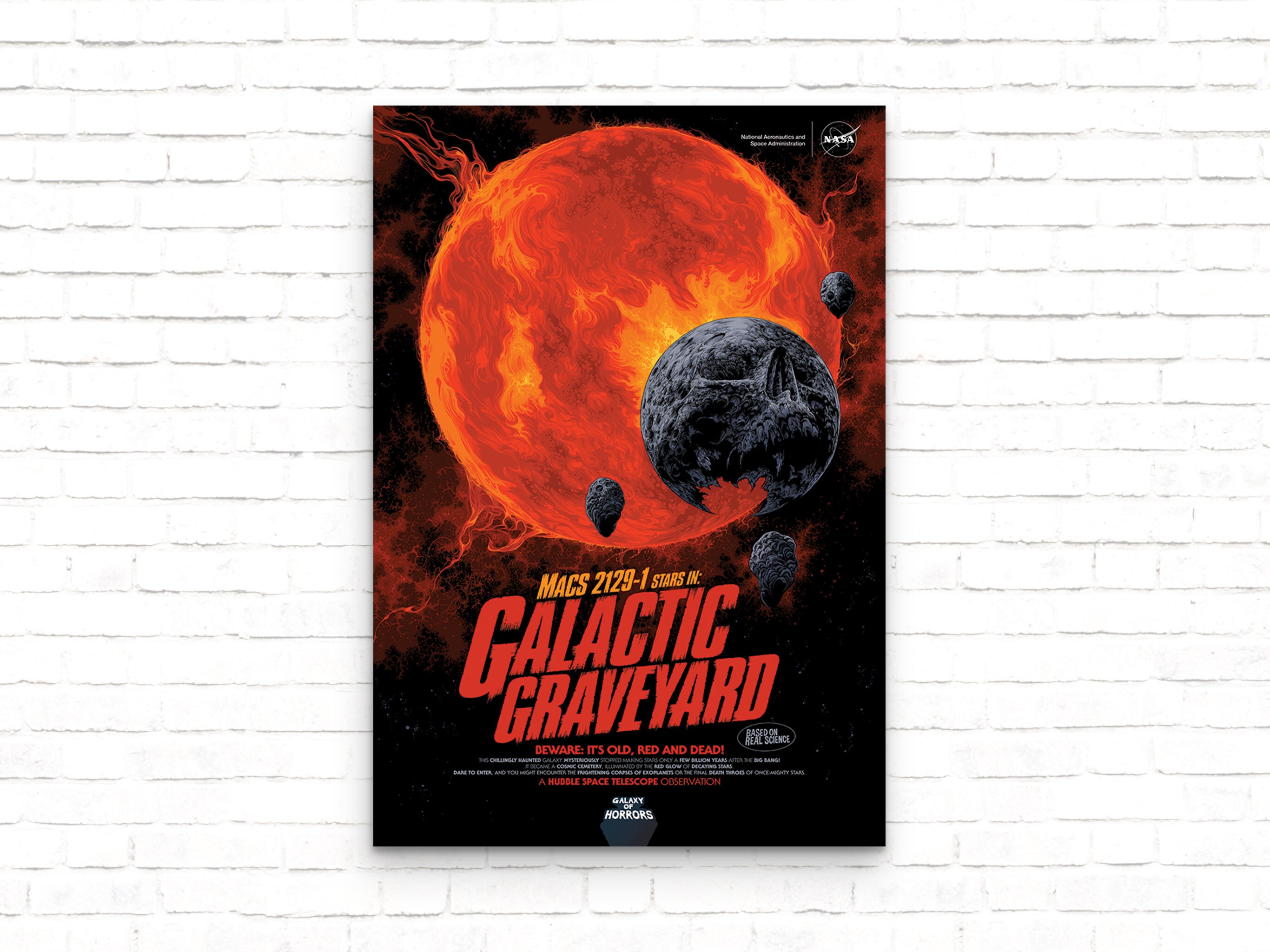 Nasa Galactic Graveyard Informational Horror Space Poster Art Print ...