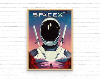 Spacex Wall Art | Etsy