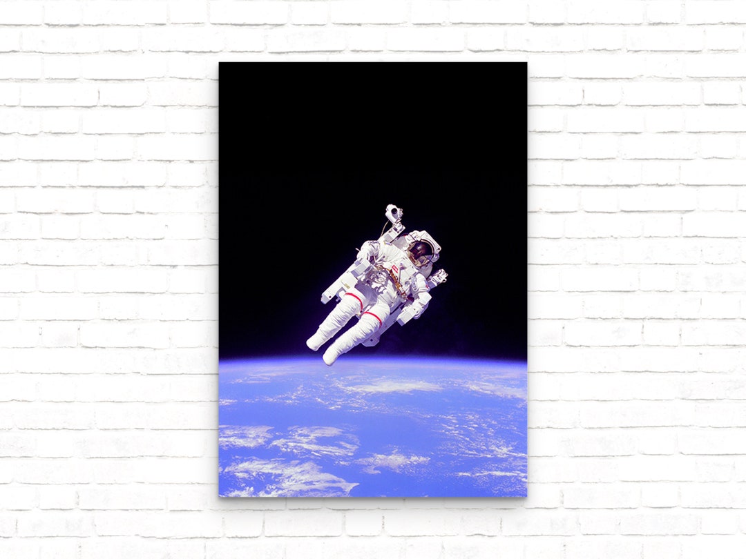 Astronaut Floating in Space Poster - Space Mission - Solar System ...