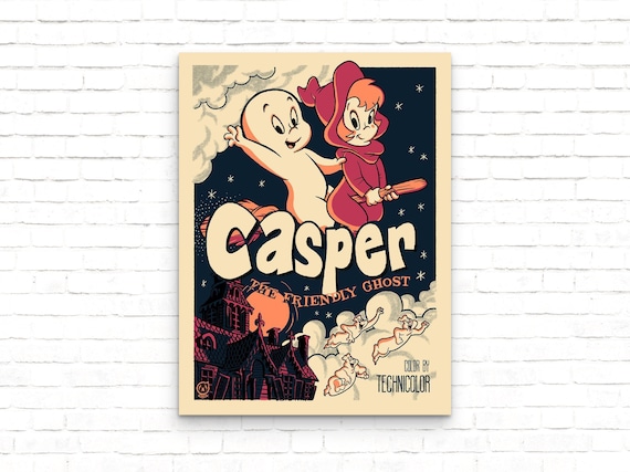 Casper the Friendly Ghost Vintage Cartoon Poster Art Print | Etsy