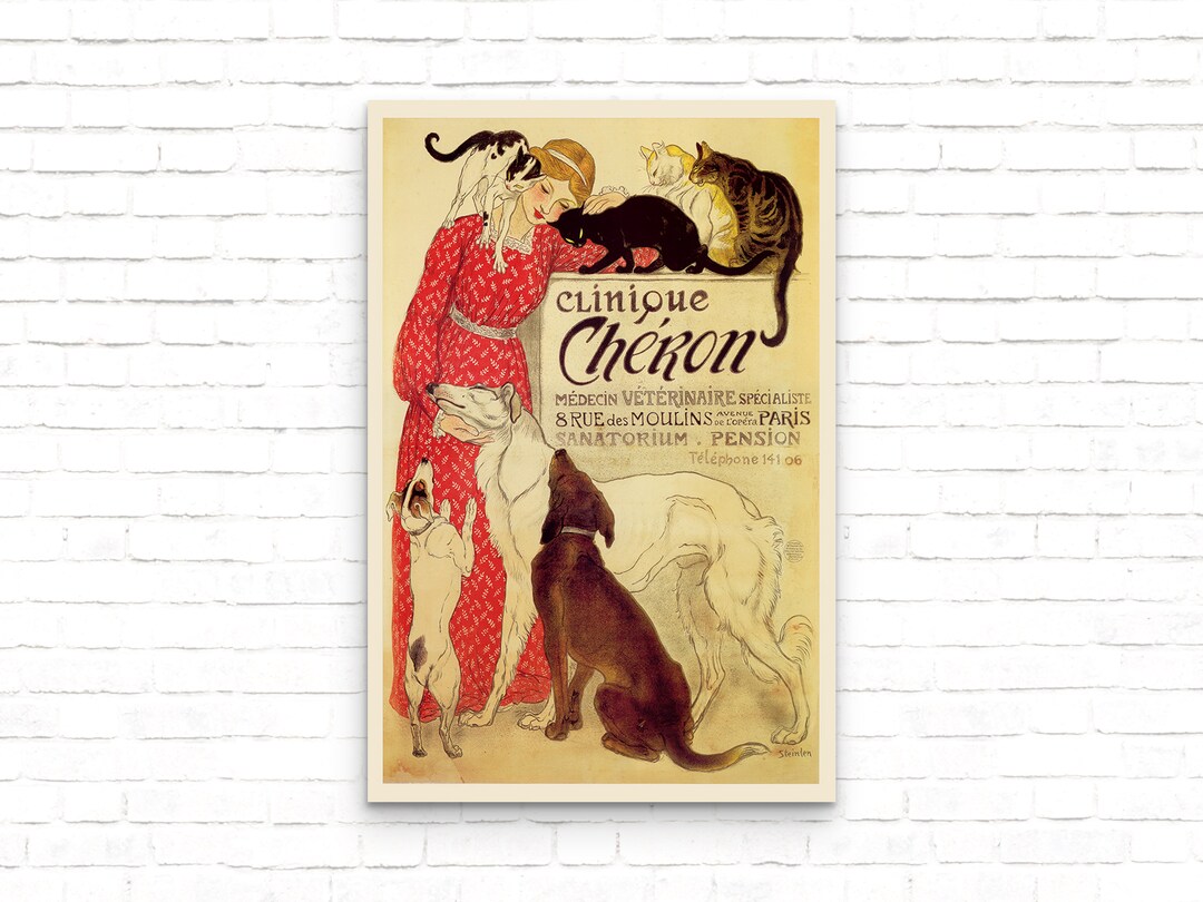 Clinique Cheron by Steinlen Vintage Art Nouveau Poster - Art Print ...