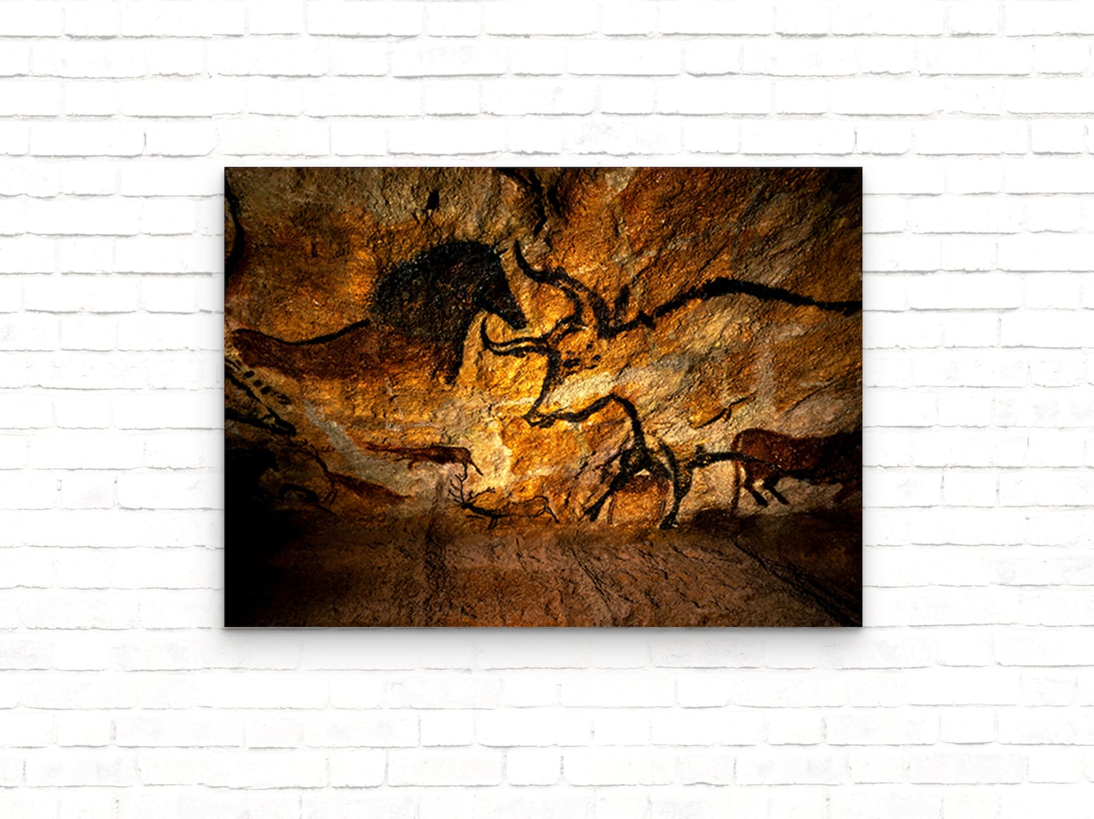 Prehistoric Cave Paintings - Lascaux France Vintage Art Poster - Art ...