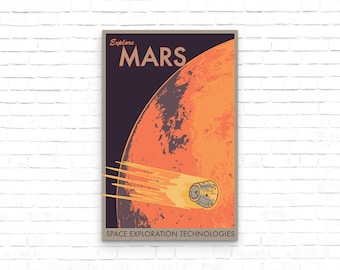 Mars Poster | Etsy