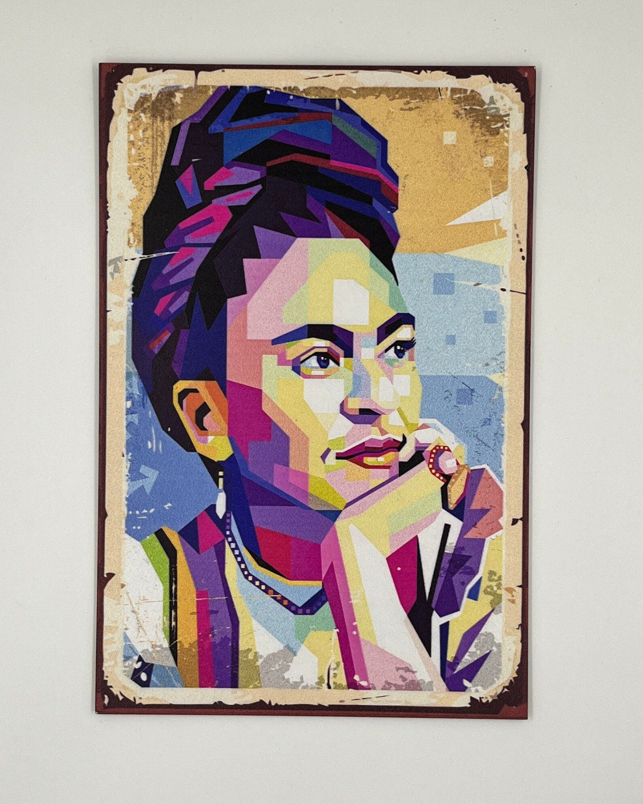 Frida Kahlo Wooden Poster, Frida Kahlo Portrait, Frida Kahlo Wall Art ...