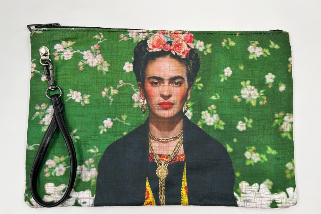 Frida Kahlo Hand Bag Clutch Bag, 13x8 Inch, Makeup Bag, Frida Organizer ...