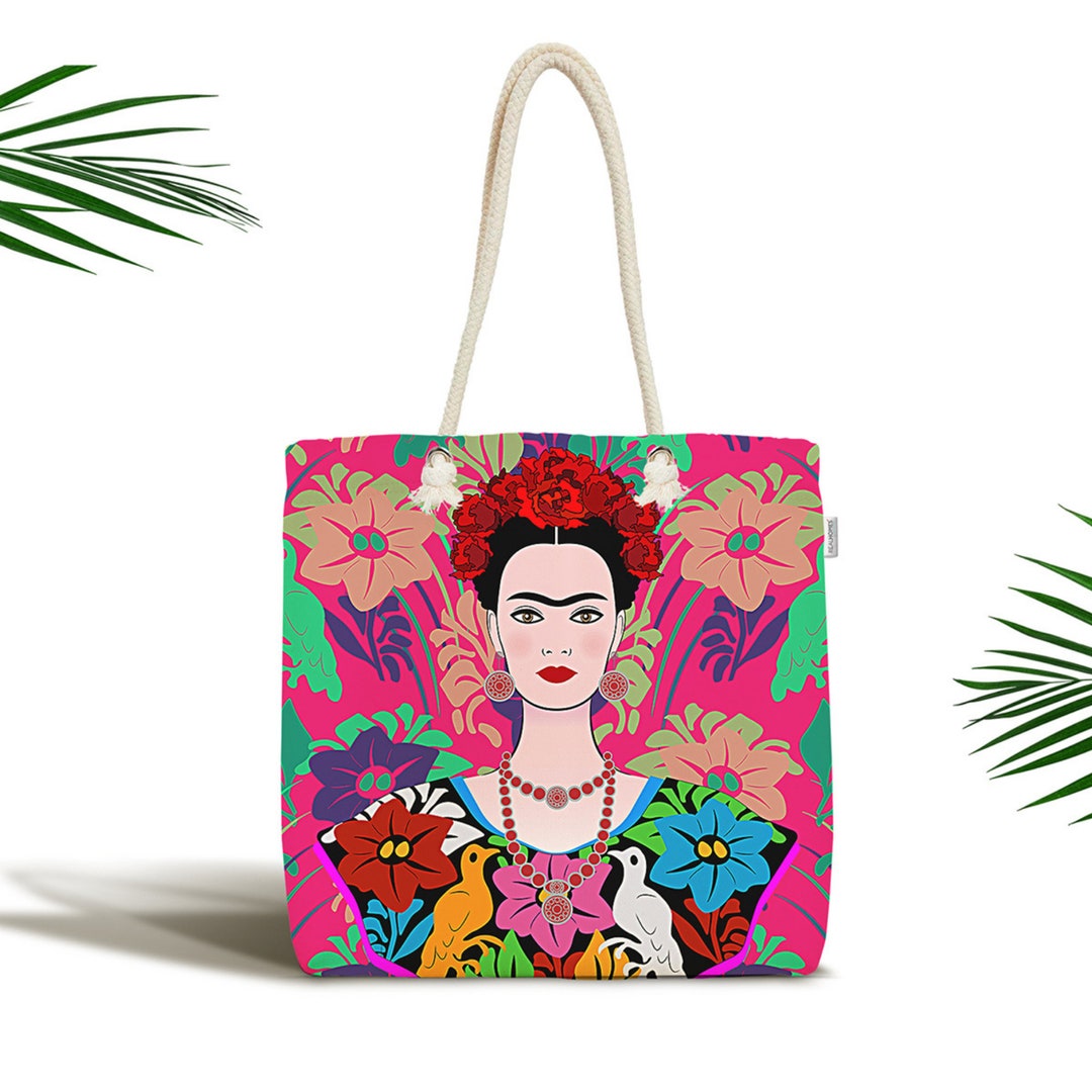 Frida Kahlo Tote Bag: Double-sided Digital Print, Zippered Large Bag - Etsy