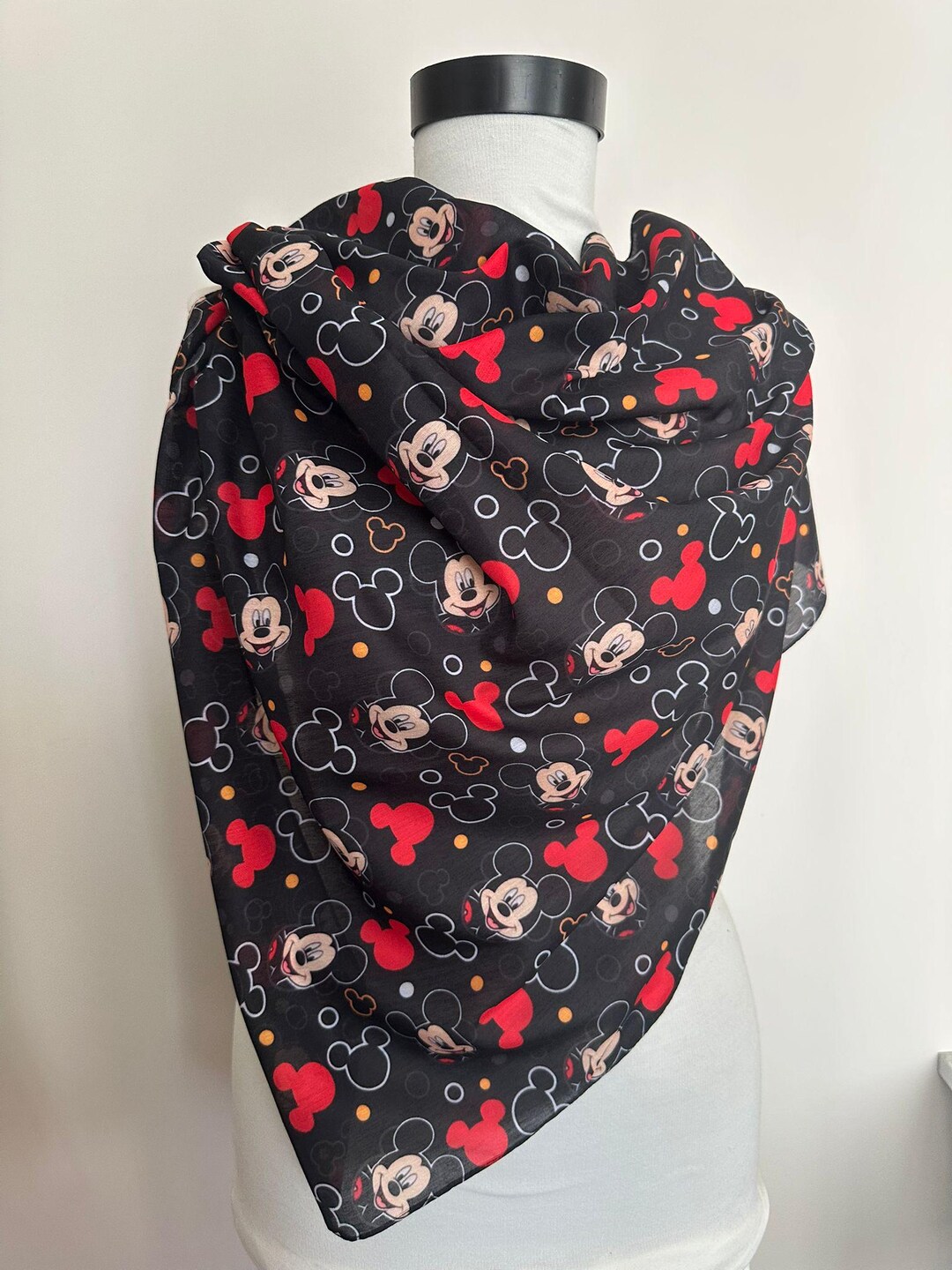Mickey Mouse Shawl, Mickey Wrap, Minnie Mouse Scarf , Disney Couple ...