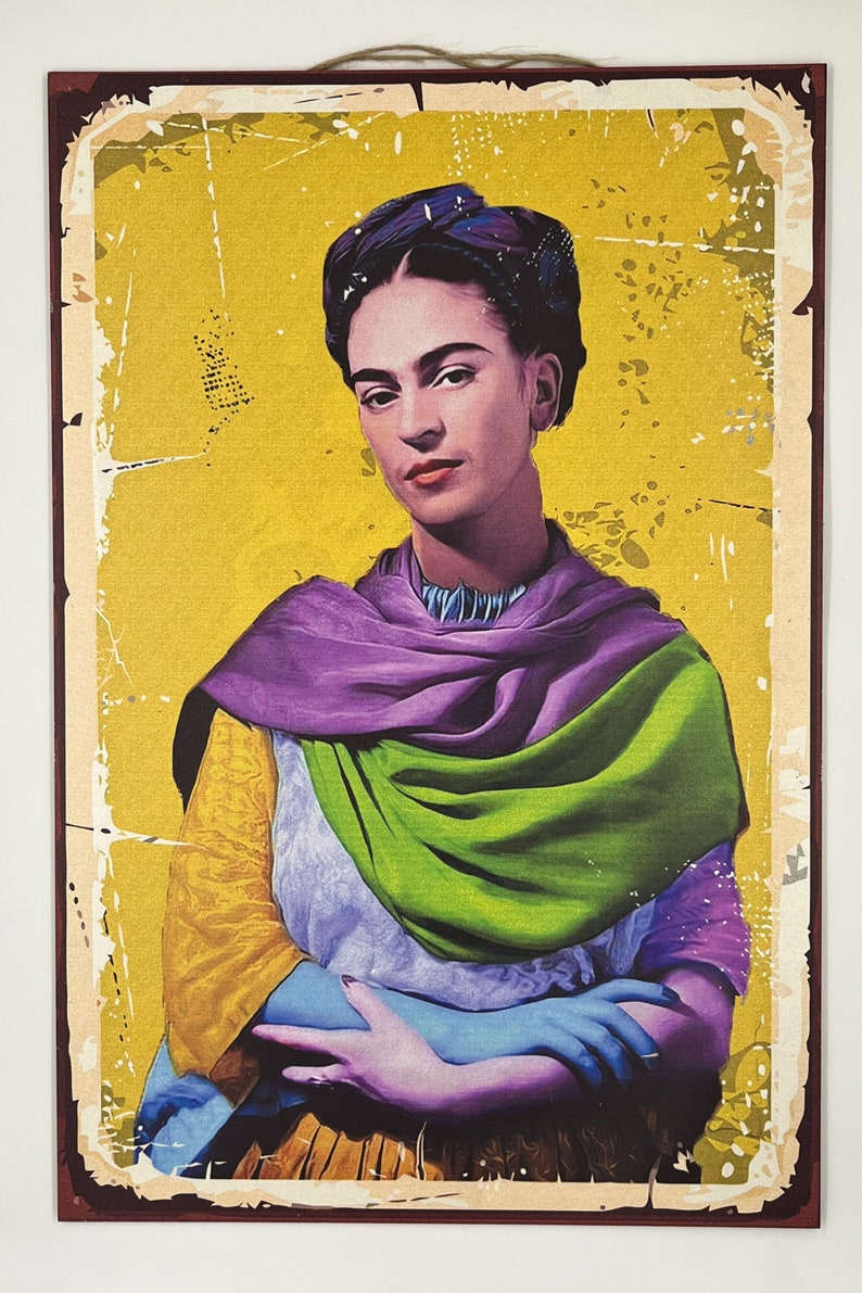 Frida Kahlo Portrait Frida Kahlo Wall Art Frida Kahlo Wooden - Etsy