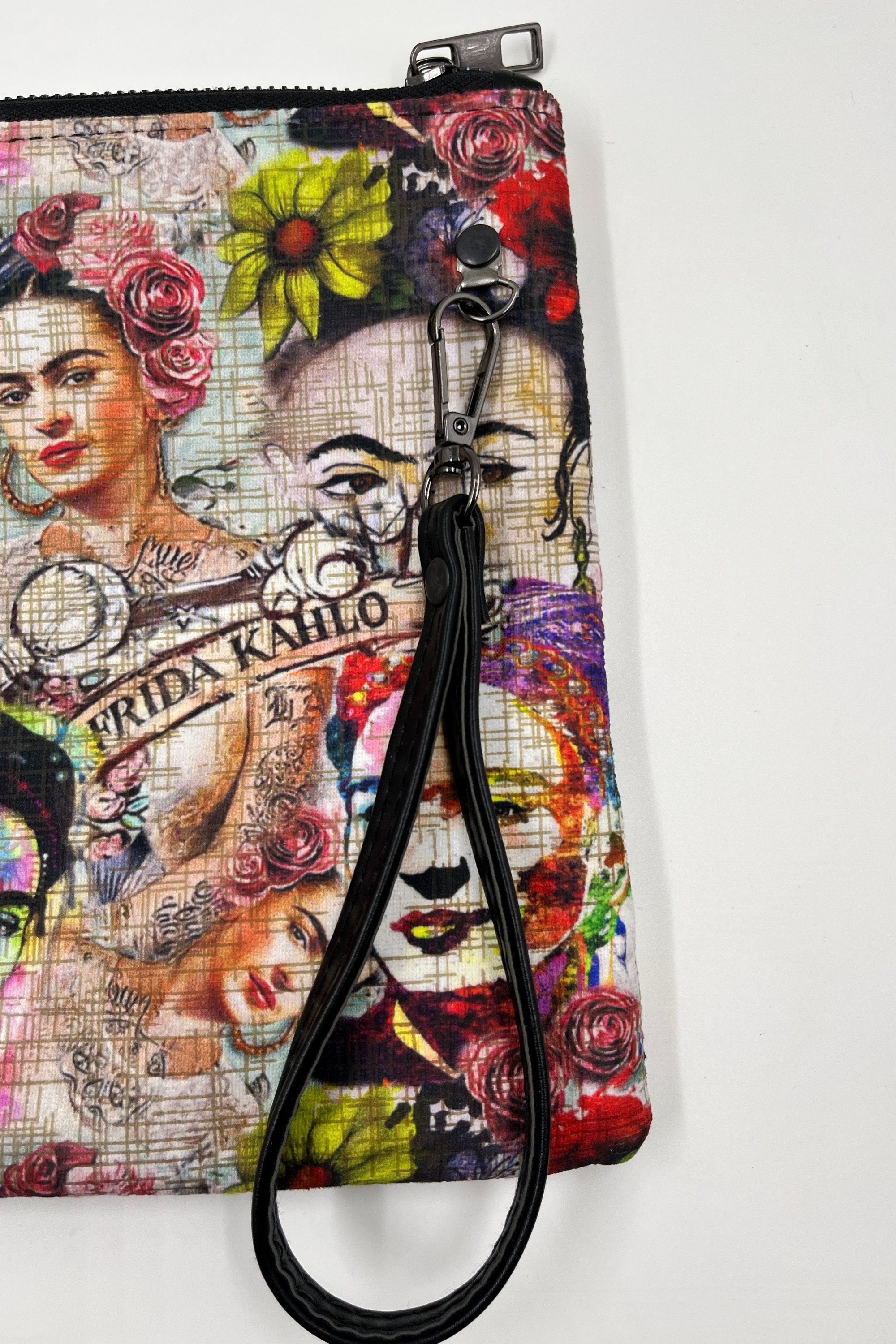Frida Kahlo Hand Bag Clutch Bag, 13x8 Inch, Makeup Bag, Frida Organizer ...