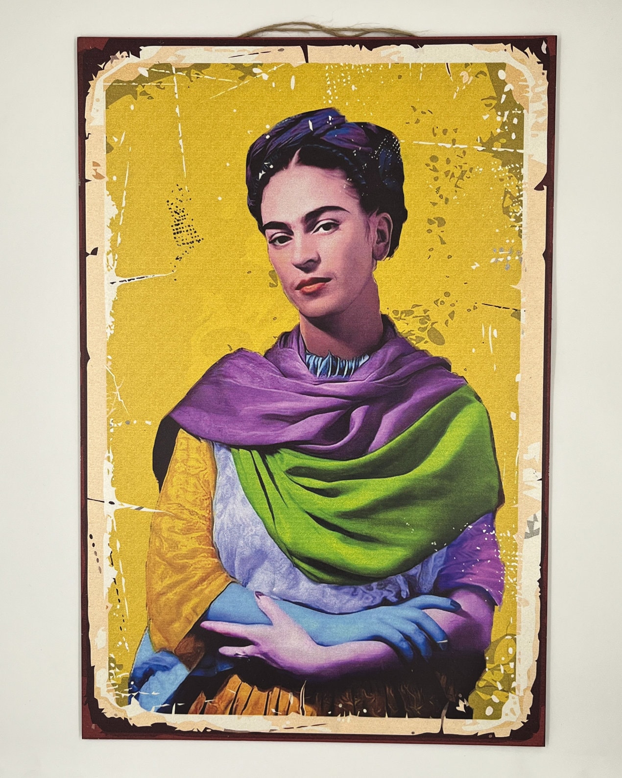 Frida Kahlo Wooden Poster, Frida Kahlo Portrait, Frida Kahlo Wall Art ...