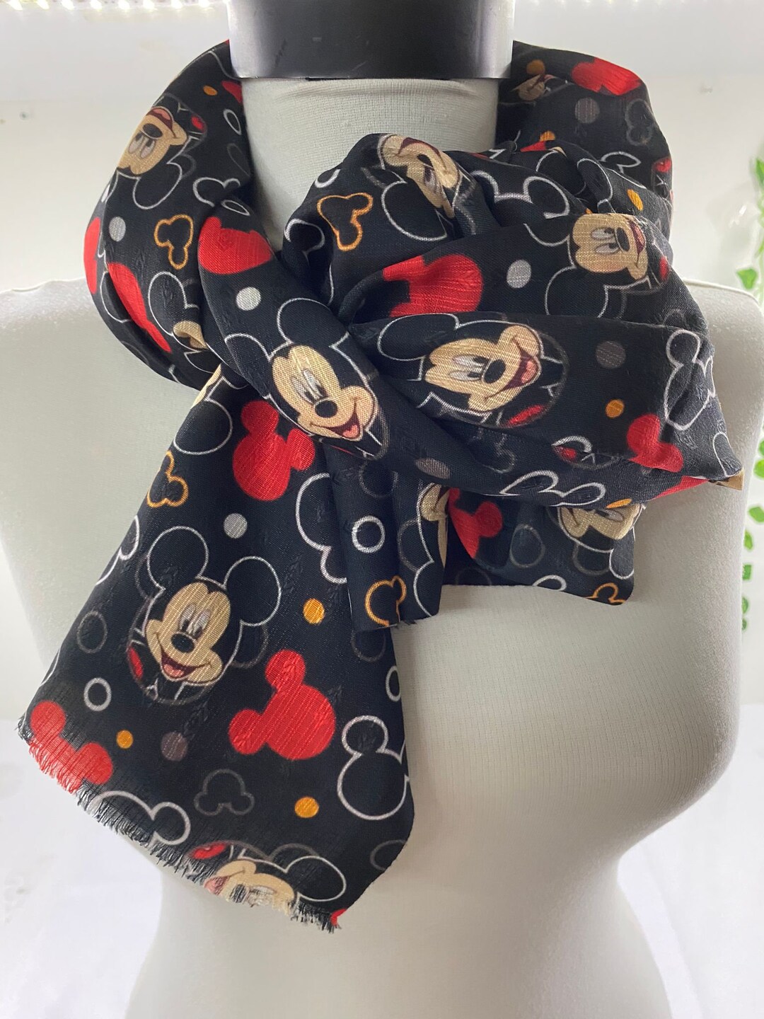 Mickey Mouse Shawl, Mickey Wrap, Minnie Mouse Scarf , Disney Couple ...