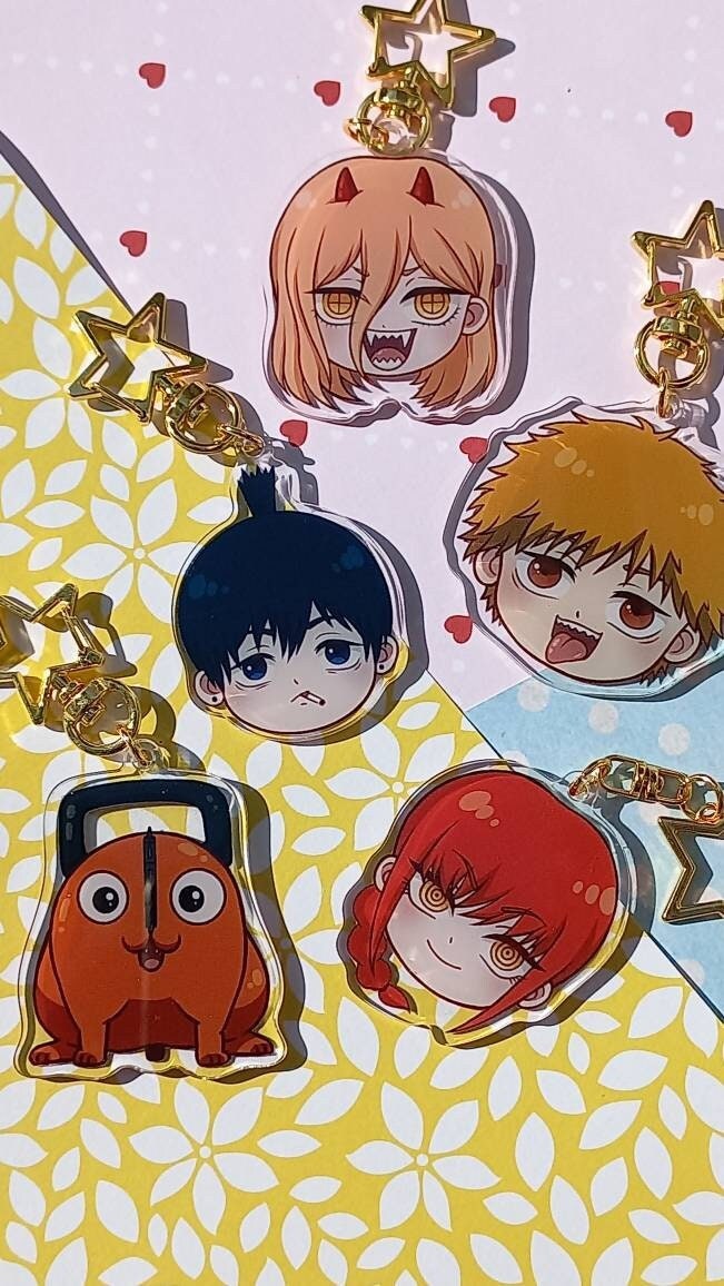 Chibi Devil Hunters Anime Keychains Anime Charm Csm - Etsy
