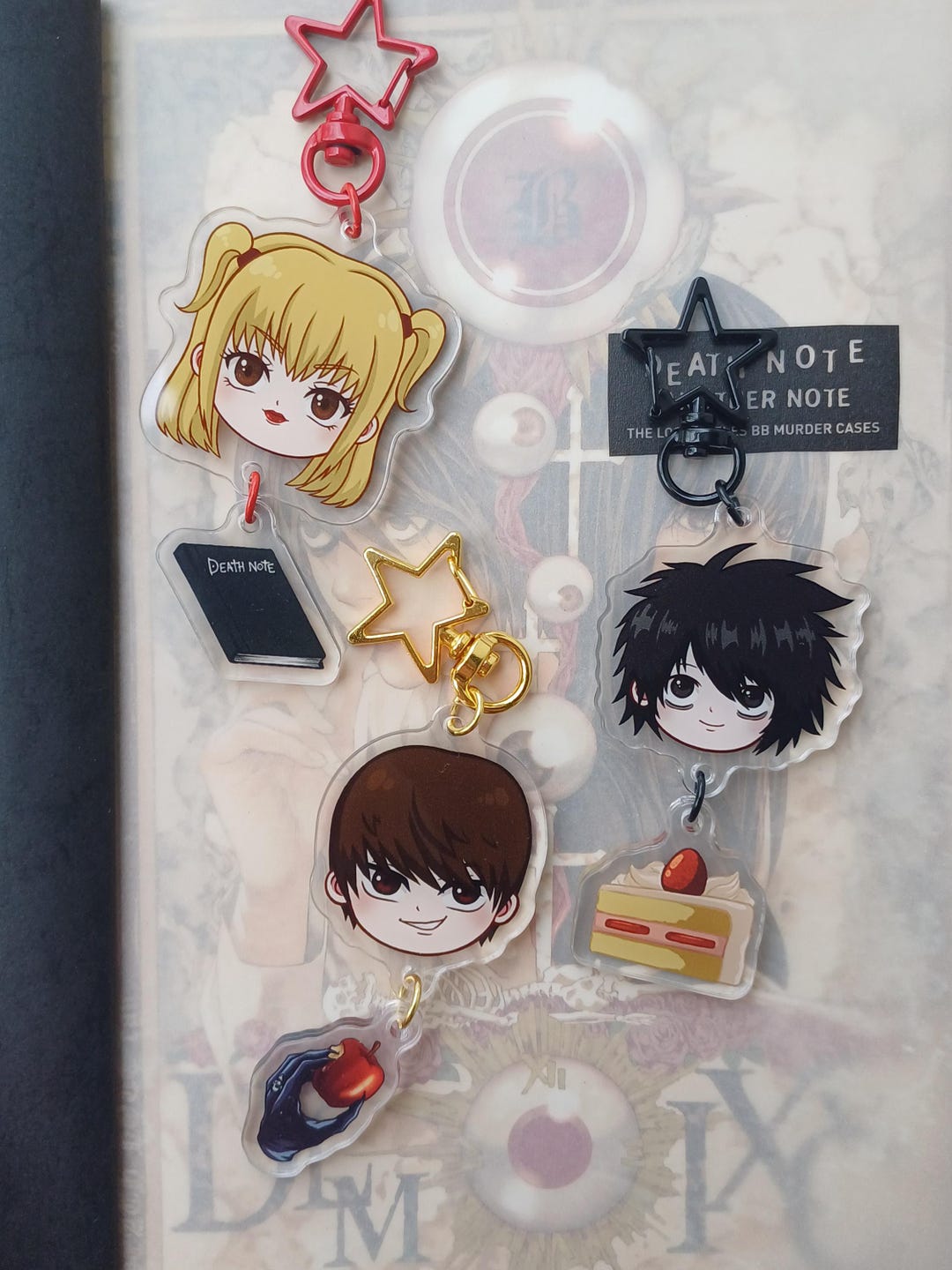 Cute Anime Acrylic Keychains | Death Anime Charm - Etsy