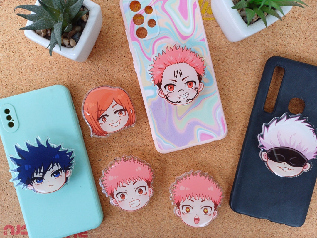 Cute Anime Phone Grips Chibi Sorcerers First Years Jutsu Kawaii Phone ...