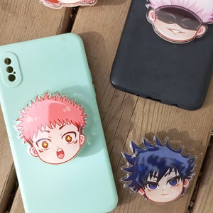 Cute Anime Phone Grips Chibi Sorcerers First Years Jutsu Kawaii Phone ...