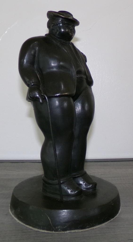 Fernando Botero Bronze Sculpture man With Cane - Etsy