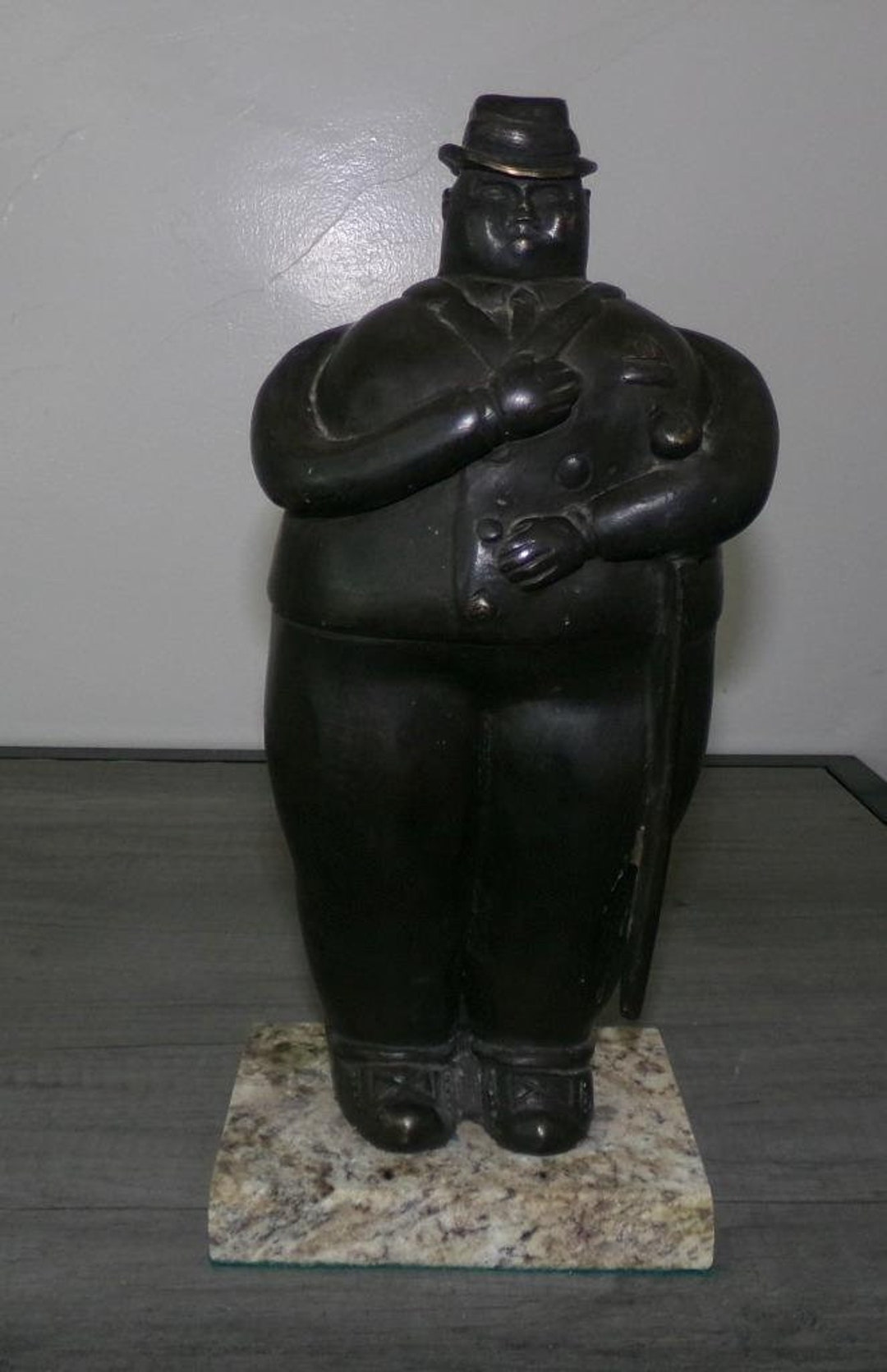 Fernando Botero Bronze Sculpture man With Cane Ii - Etsy