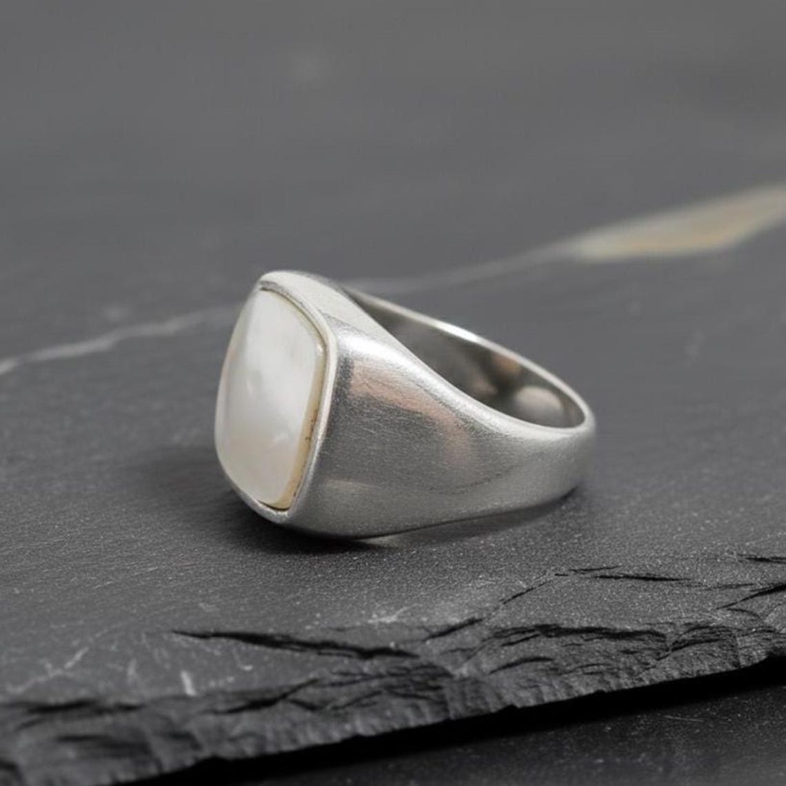 Mother of Pearl Men Ring Siver Ring 925 Sterling Silver Handmade ...