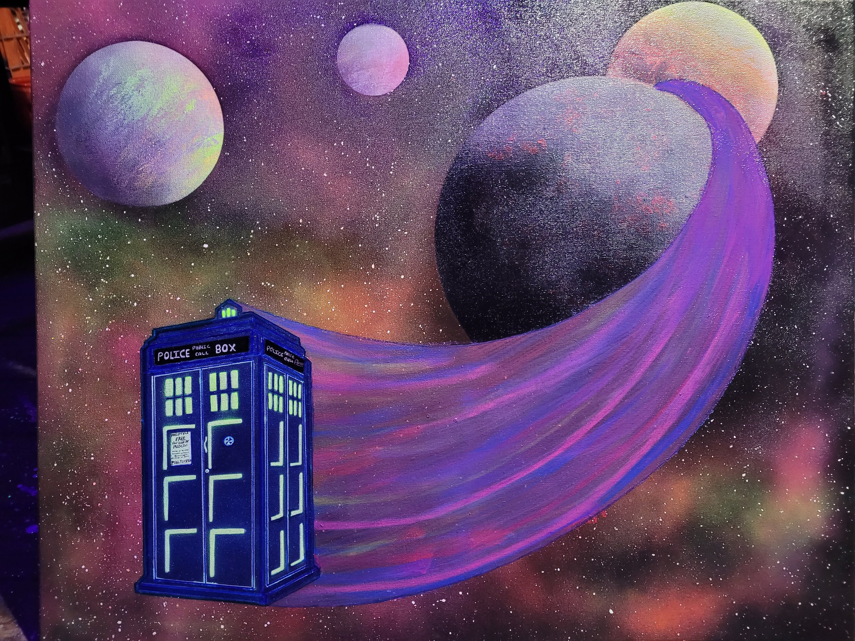 TARDIS Flying Through Space - Etsy