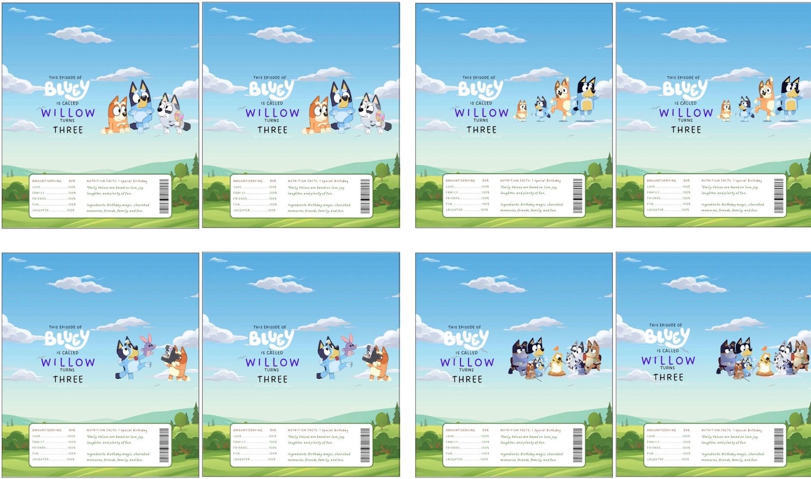 Bluey Birthday Bundle - Etsy