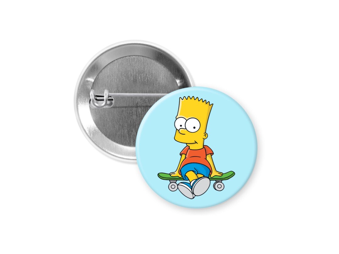 Bart Simpsons Pin Locker Magnets 90s Keychain 90s Nostalgia - Etsy