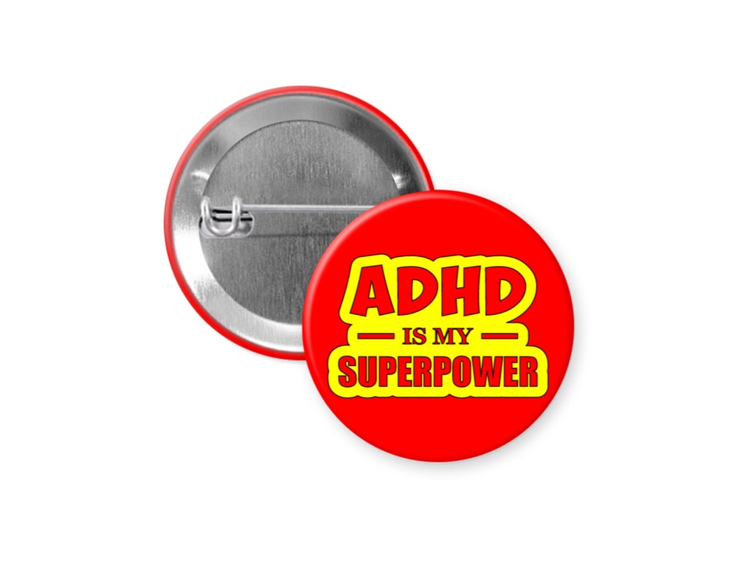ADHD Pin, Fridge Magnet, Keychain, Compact Pocket Mirror, ADHD is My ...