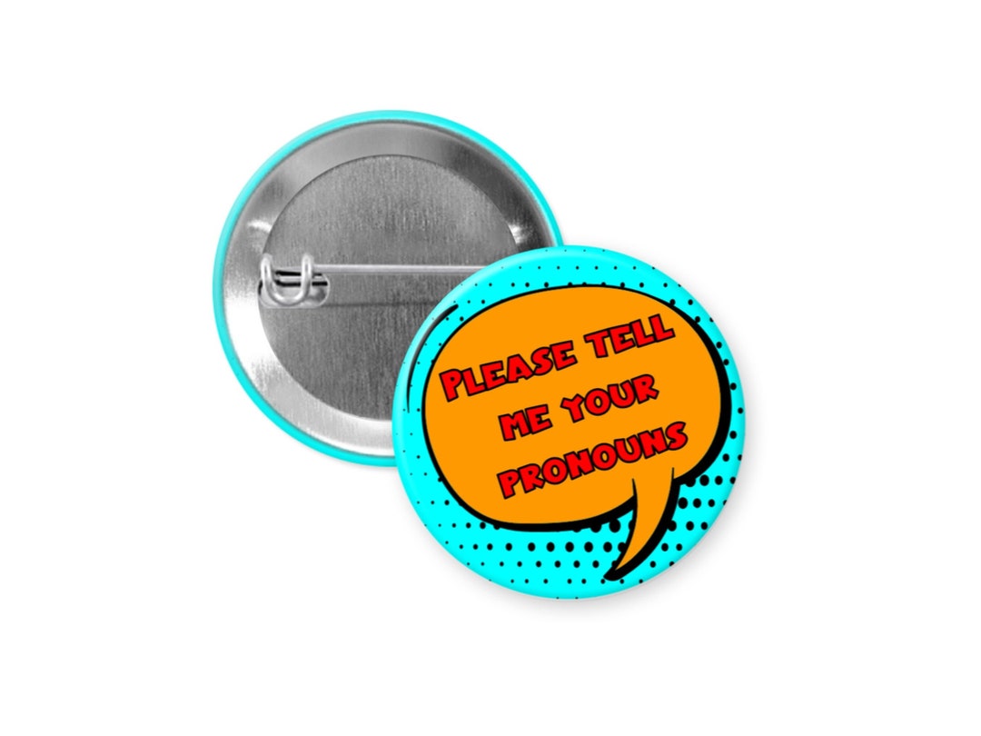Please Tell Me Your Pronouns Pin, Safe Space Fridge Magnet, LGBTQ ...