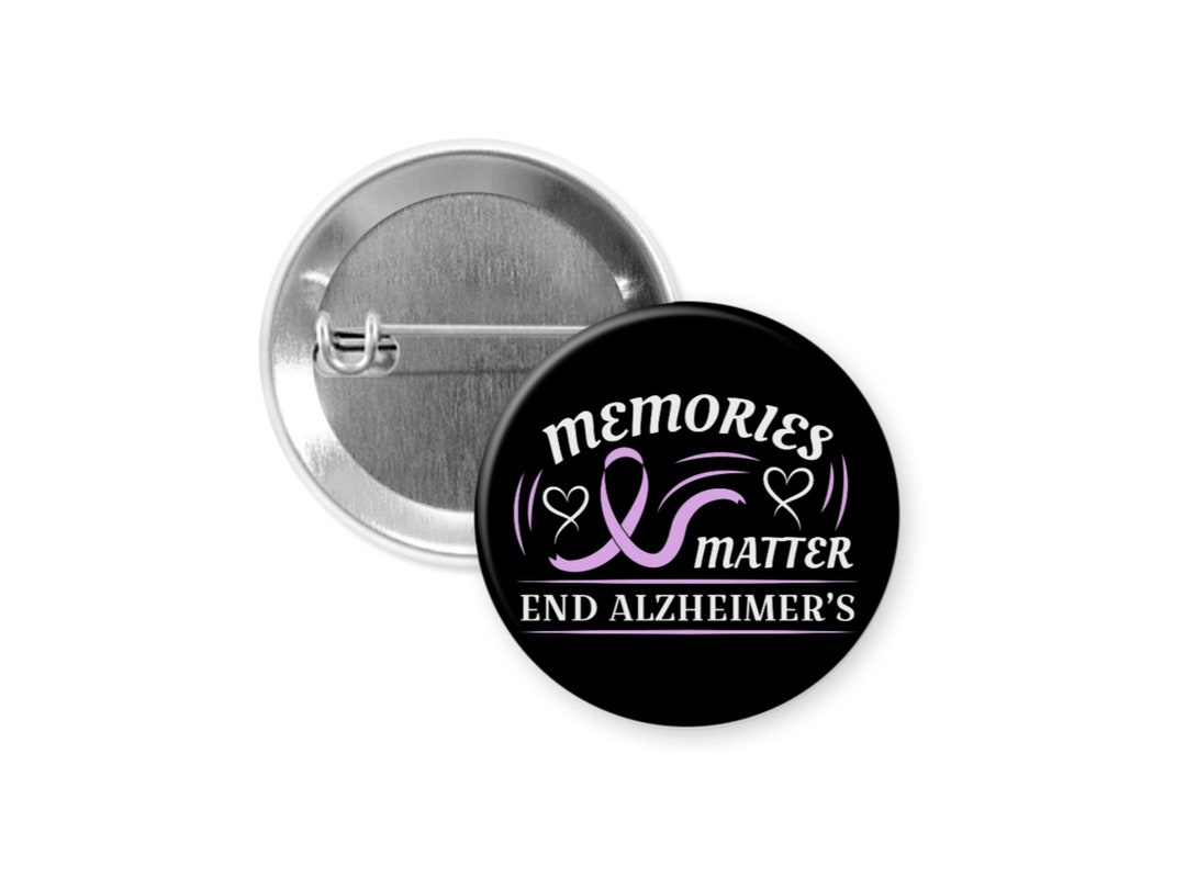 Alzheimer's Pin, Fridge Magnet, Keychain, Compact Pocket Mirror ...