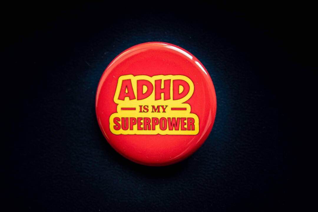 ADHD Pin, Fridge Magnet, Keychain, Compact Pocket Mirror, ADHD is My ...