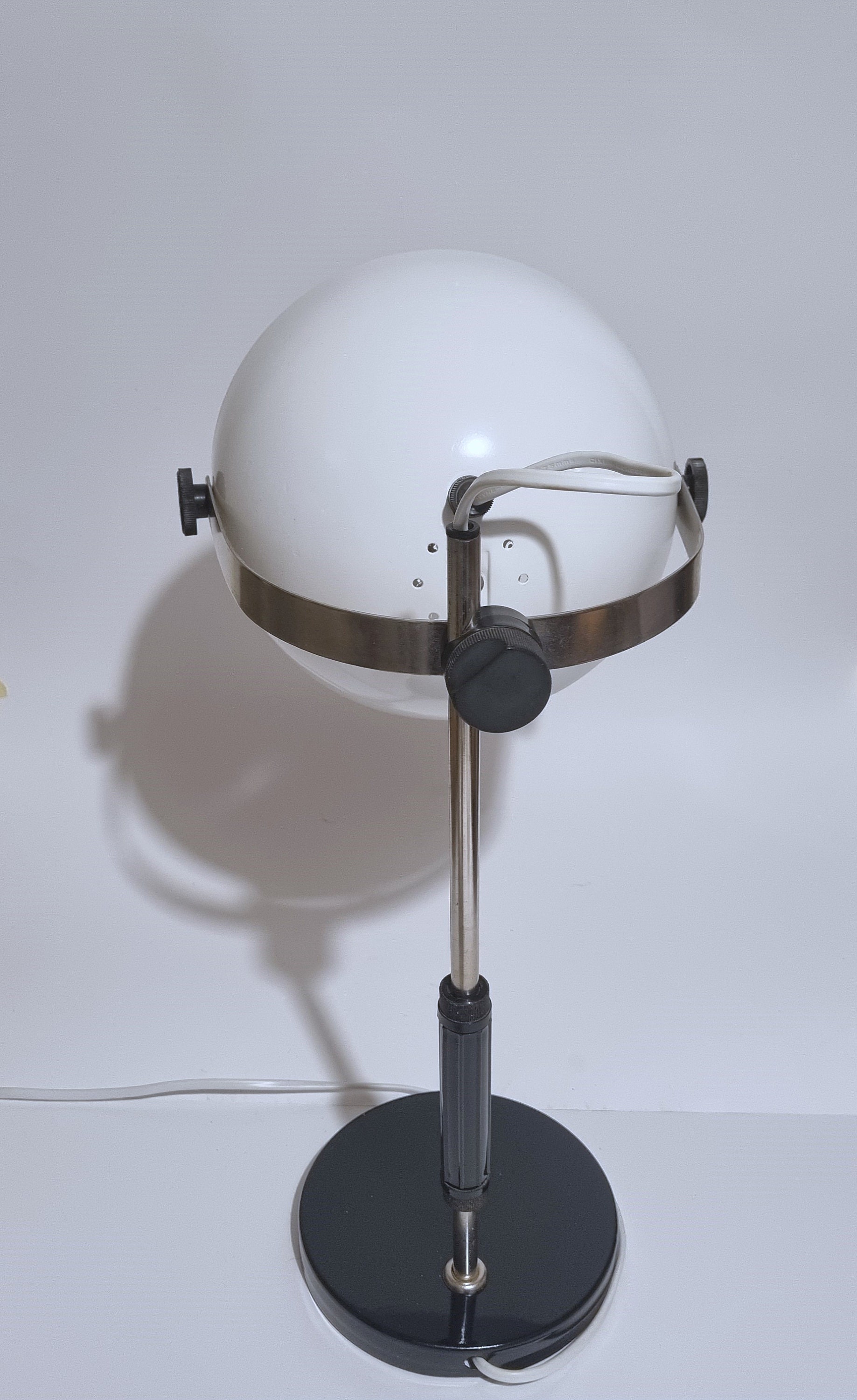 Black & White Soviet Lamp. Vintage Restored Adjustable Desk Lamp. Mid ...