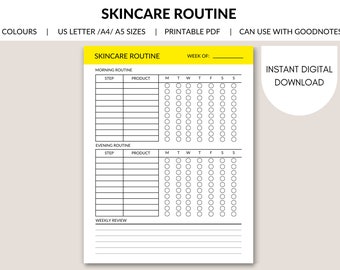 Cute Skincare Routine Printable Skin Care Routine Skincare - Etsy