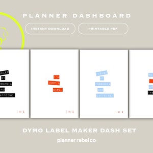PERSONAL DASHBOARD DYMO Labels Dashboard Set - Etsy