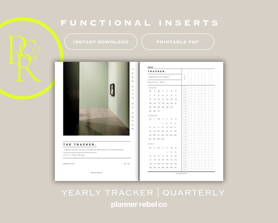 Pocket PLUS Yearly Tracker 2024 Dated Quarterly Tracker Tracker Key ...