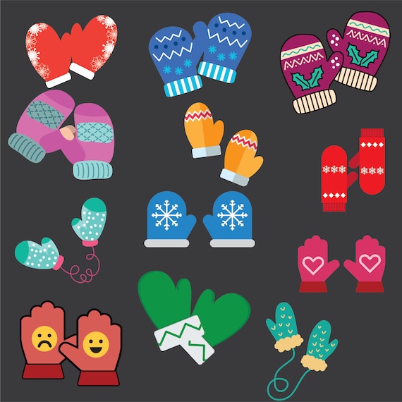Winter Mittens Clipart