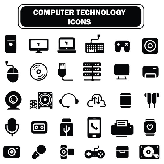 Technology Icons Electronics Icons Electronic Gadget Icons - Etsy