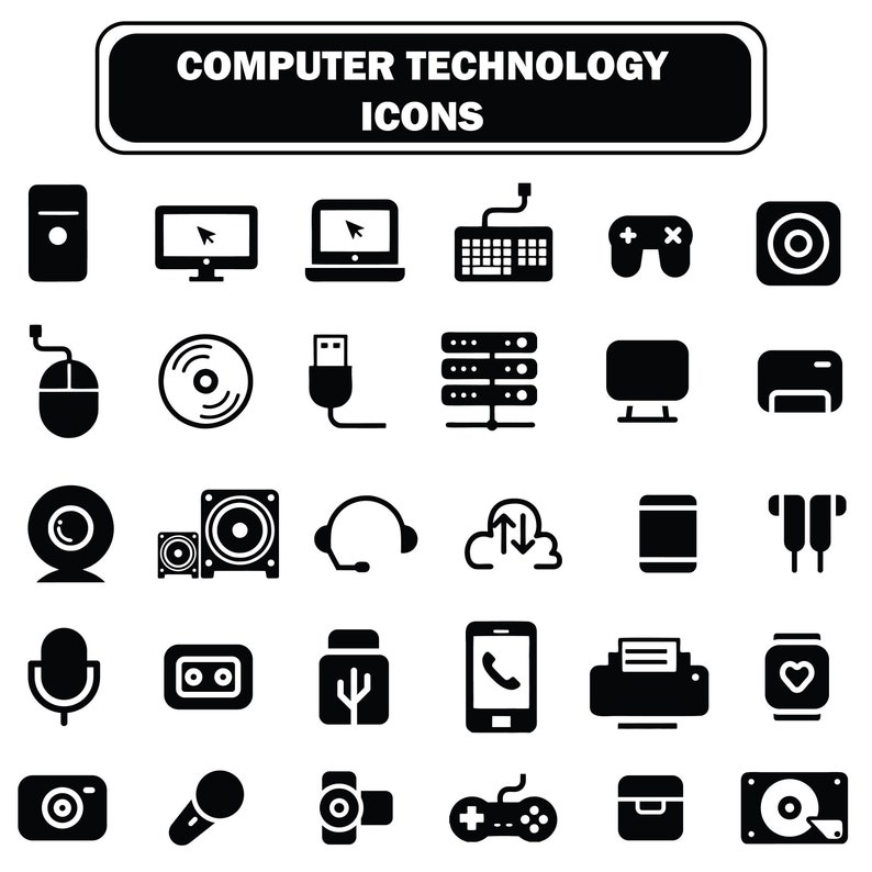 Technology Icons Electronics Icons Electronic Gadget Icons Computer ...
