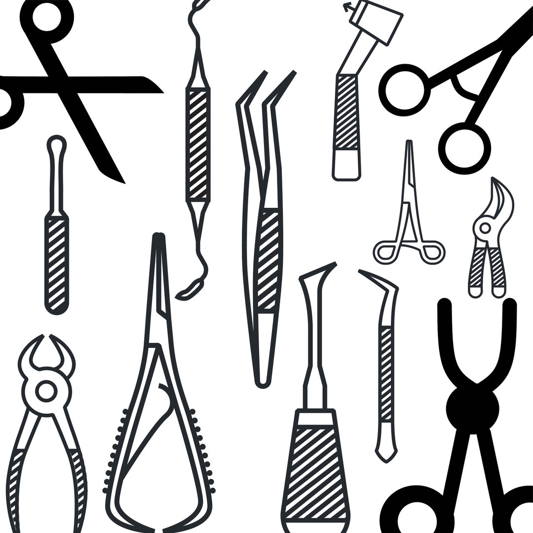 Medical Tool Clipart, Syringe Svg Nurse Svg Surgeon Svg Commercial ...