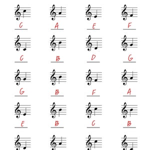 9 Beginner Piano Drills note Naming, Key Recognition, Music Symbols - Etsy