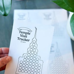 Temple Chart - 50 Visits + Minis - Etsy