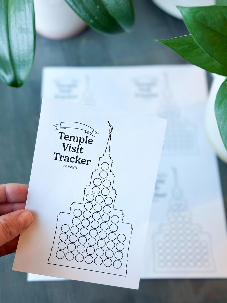 Temple Chart - 50 Visits + Minis - Etsy