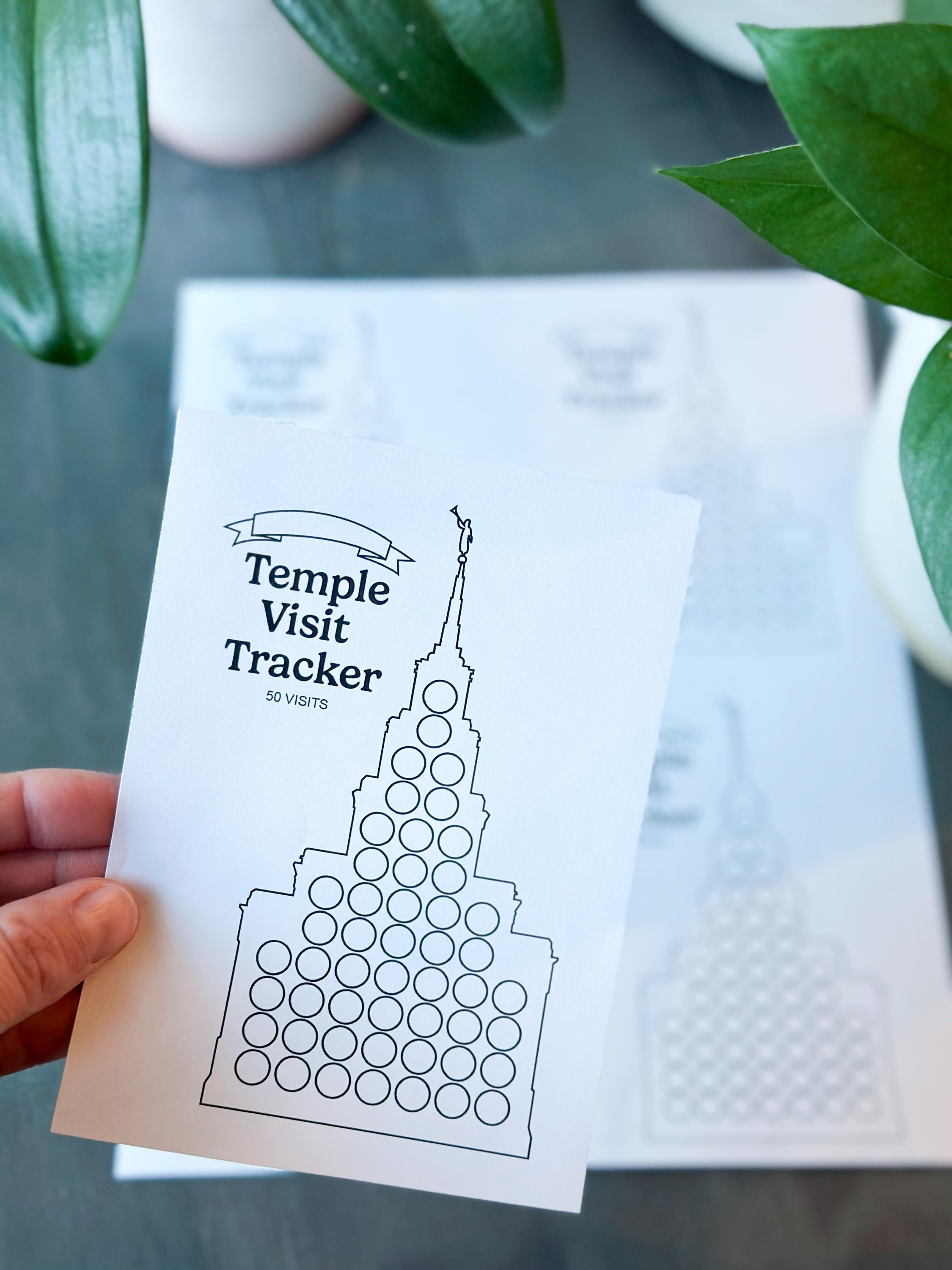 Temple Chart - 50 Visits + Minis - Etsy