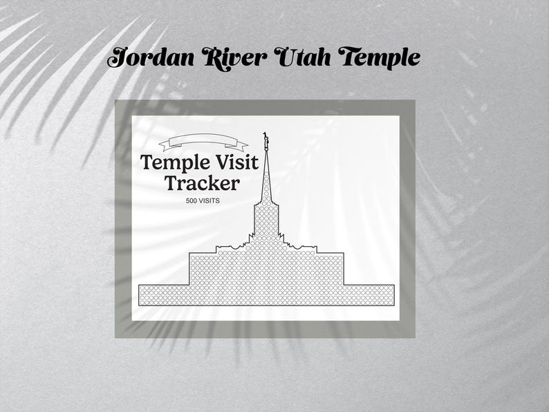 Jordan River Utah Temple Chart - 500 Visits - Etsy