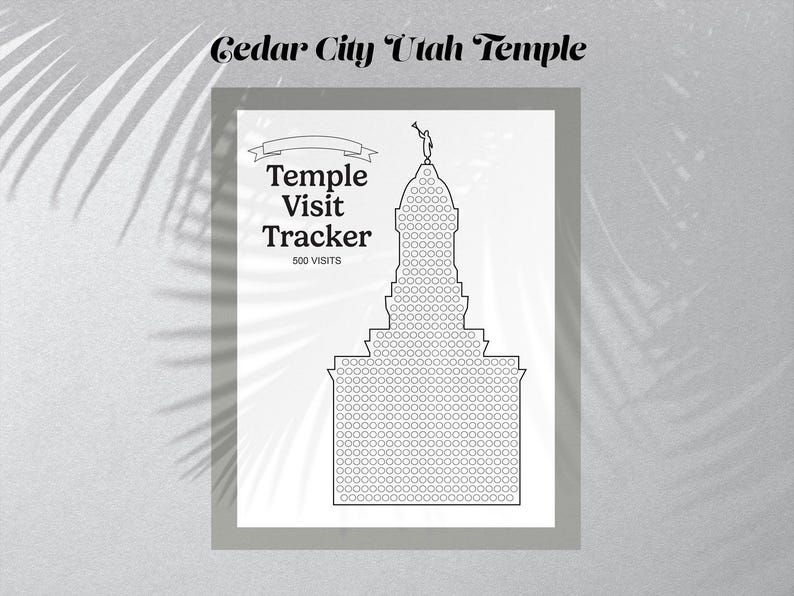 Cedar City Utah Temple Tracker - Etsy