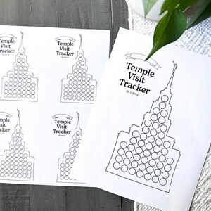 Temple Chart - 50 Visits + Minis - Etsy