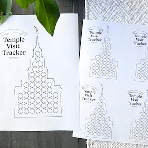 Temple Chart - 50 Visits + Minis - Etsy